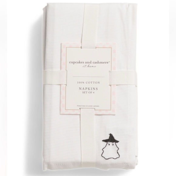 cupcakes & cashmere | Kitchen | Embroidered Floating Ghost Cloth Napkin ...